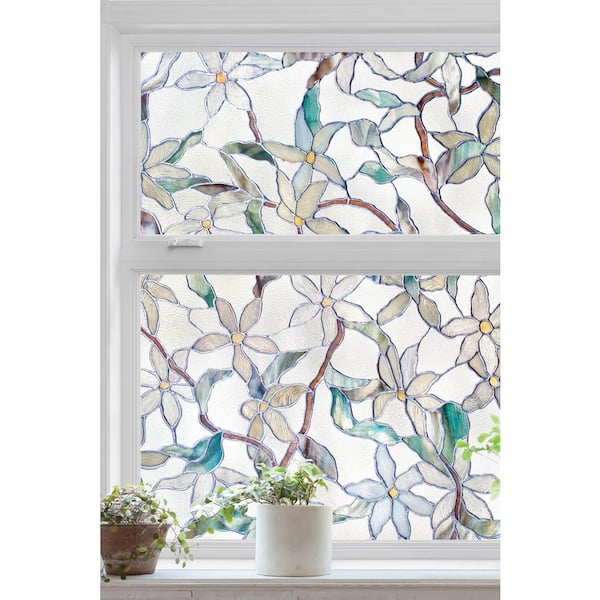 Artscape 24 in. W x 36 in. L Jasmine Decorative Window Film 02-3273 ...