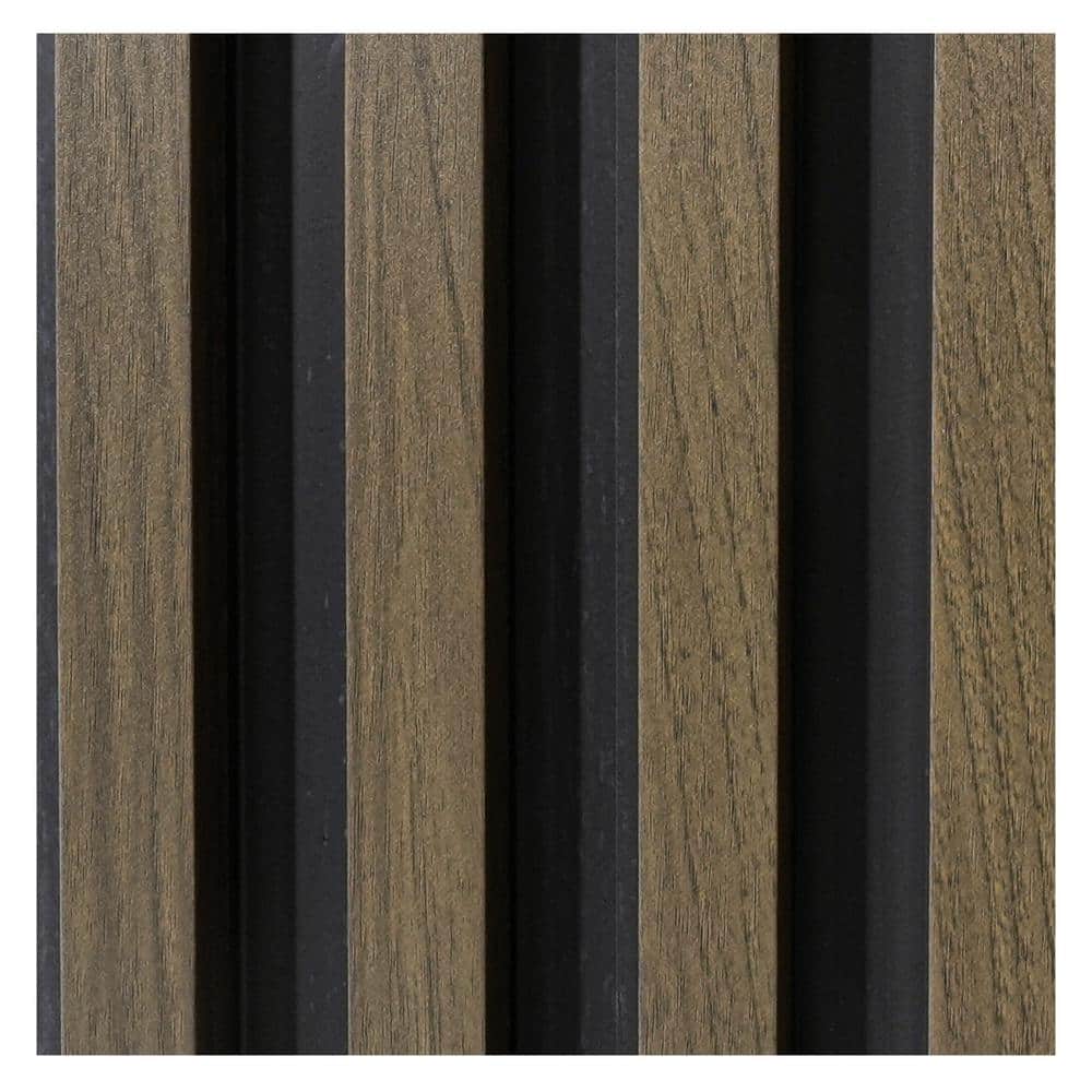 Art3dwallpanels 3/4 in. x 1/2 ft. x 8 ft. Ebony Interlocking PVC ...