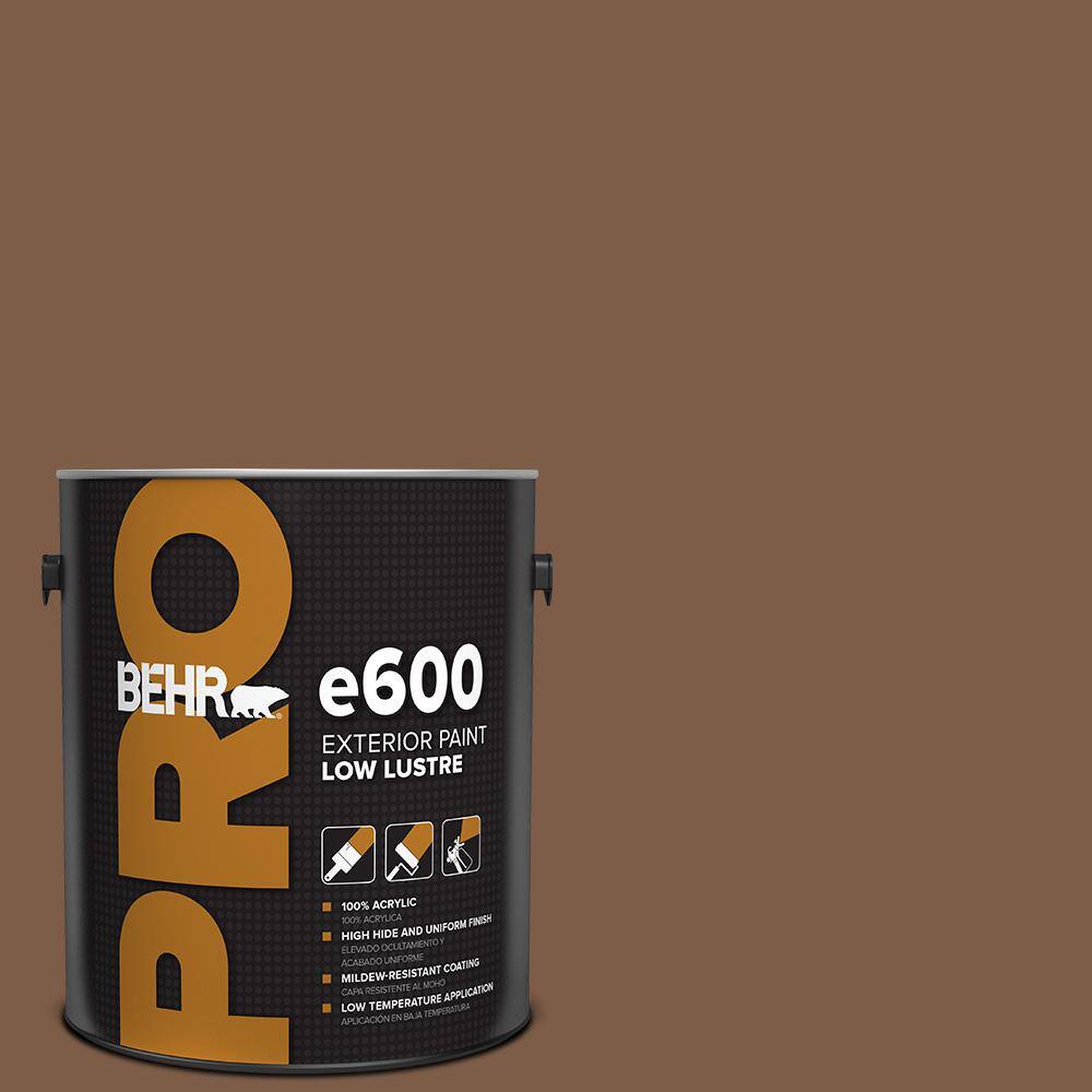 BEHR PRO 1 gal. #BXC-65 Outback Brown Low Luster Exterior Paint PR62301 ...