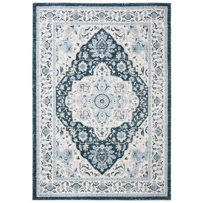 Safavieh Isabella Cream/Navy 5 ft. x 8 ft. Geometric Area Rug-ISA940A-5 ...