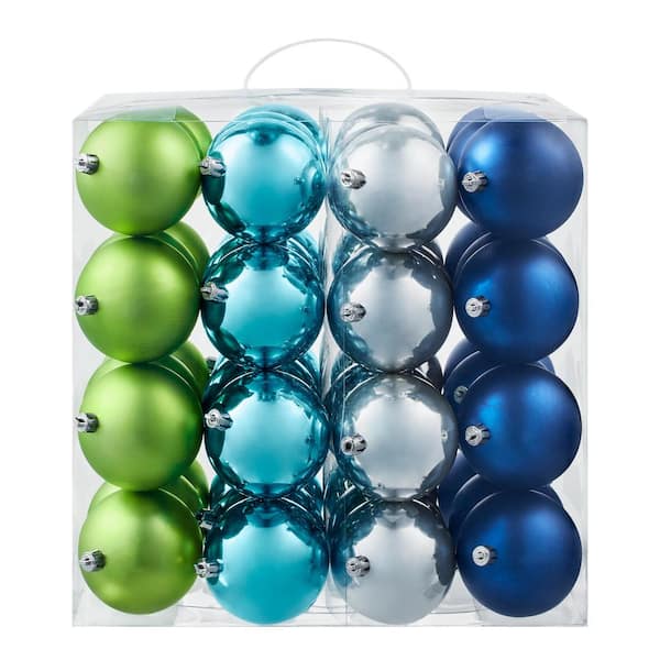 Home Accents Holiday 48-Piece Coastal Shatter-Resistant Ornaments 24SU00099 - The Home Depot