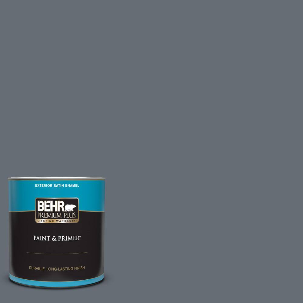 BEHR PREMIUM PLUS 1 qt. #PPU26-22 Summer Storm Satin Enamel Exterior ...
