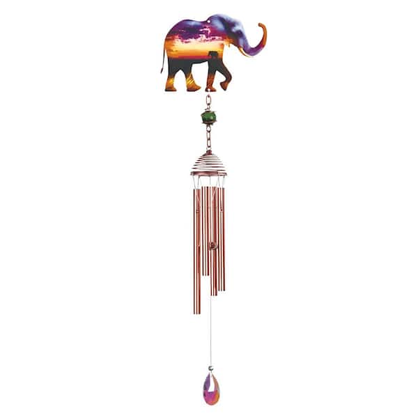 FC Design 23 in. Long Elephant-Sunset Wind Chime GSC9932270 - The Home ...