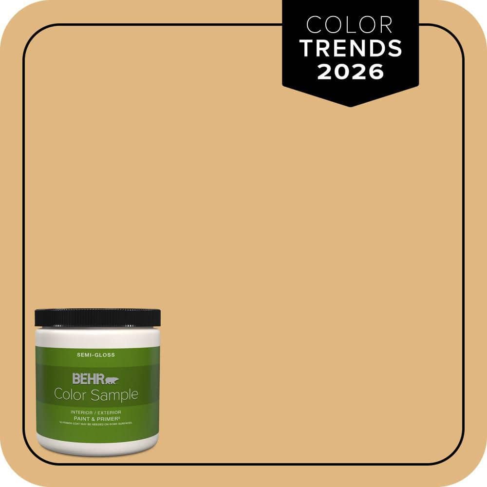 BEHR PREMIUM PLUS 8 oz. #M270-5 Beehive Semi-Gloss Interior/Exterior ...