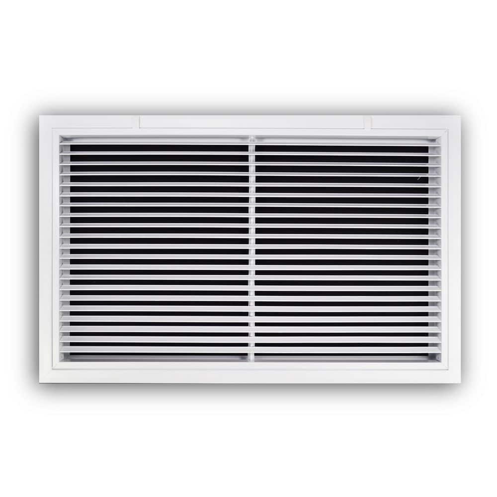 TruAire 30 in. x 24 in. White Aluminum Fixed Bar Return Air Filter ...