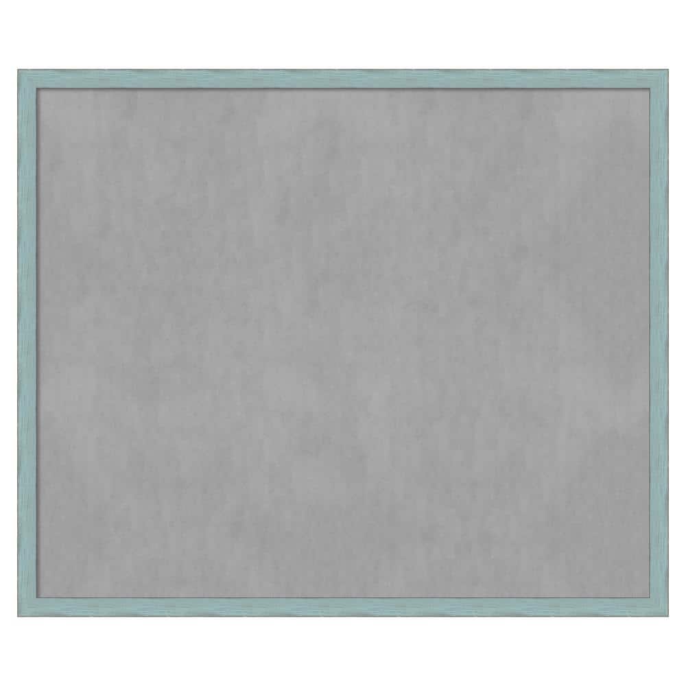 Amanti Art Sky Blue Rustic 50 in. x 42 in. Framed Magnetic Board ...