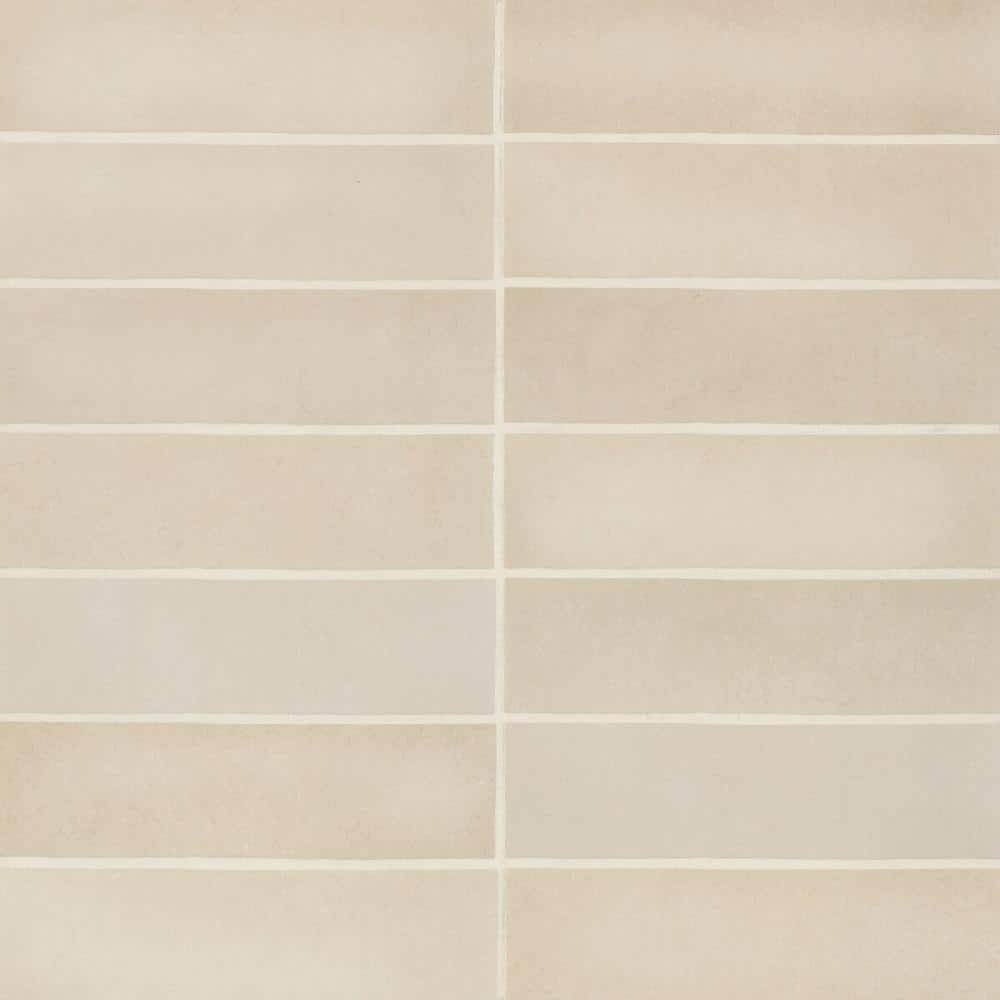 Bedrosians Sample-Makoto 4 in. x 5 in. Matte Tatami Beige Ceramic Wall ...