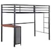 Coaster Fisher Gunmetal Twin Workstation Loft Bed 460229 - The Home Depot