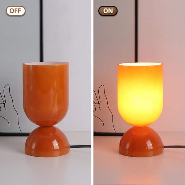 Orange Glass Base Lamps Bau Retro Glass Table Lamp LED LED Light