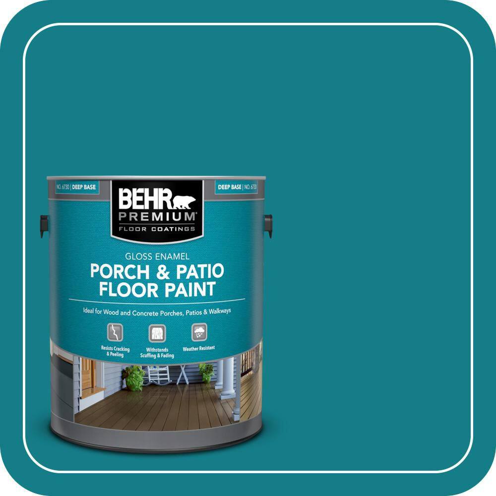 BEHR PREMIUM 1 gal. #PPU13-01 Caribe Gloss Enamel Interior/Exterior ...