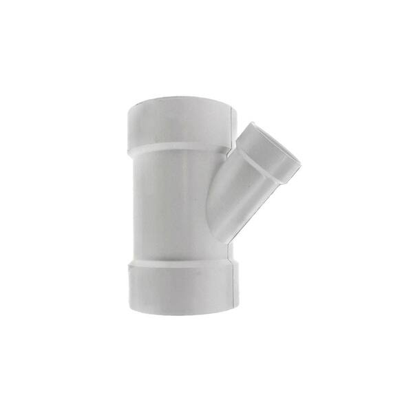 VPC 3 in. x 3 in. x 1-1/2 in. PVC DWV All Hub Wye Fitting 34-LP601-337B ...