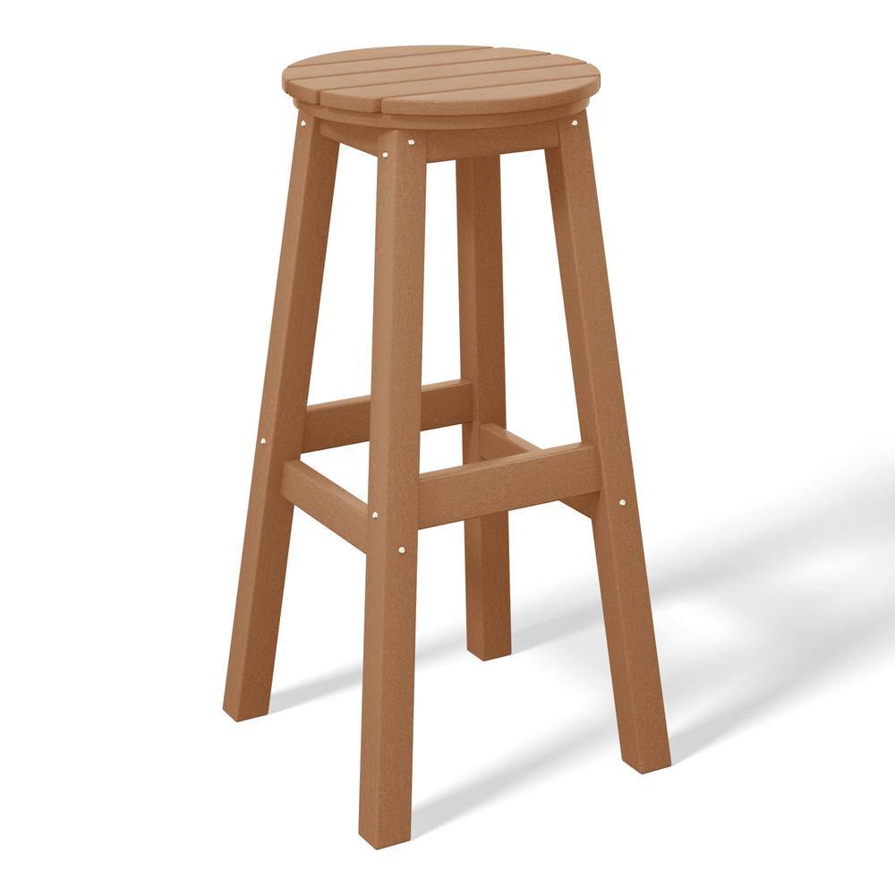 WESTIN OUTDOOR Laguna 29 in. HDPE Plastic All Weather Backless Round ...