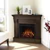 Real Flame Chateau 41 in. Corner Electric Fireplace in Dark Walnut ...
