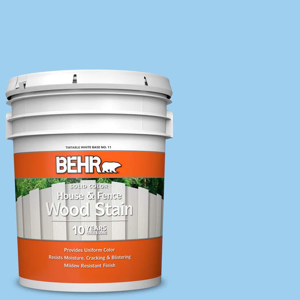 BEHR 5 gal. #P500-3 Spa Blue Solid Color House and Fence Exterior Wood ...