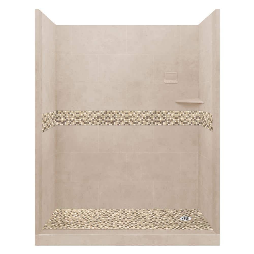 American Bath Factory Roma 60 in. L x 36 in. W x 80 in. H Right Drain ...