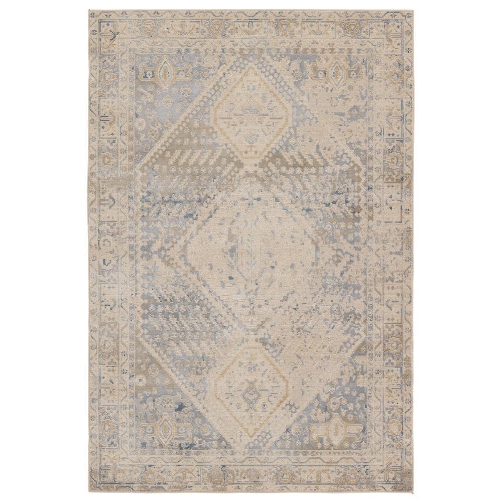 VIBE BY JAIPUR LIVING Vibe Rush Light Gray/Blue 5 ft. x 8 ft. Medallion ...