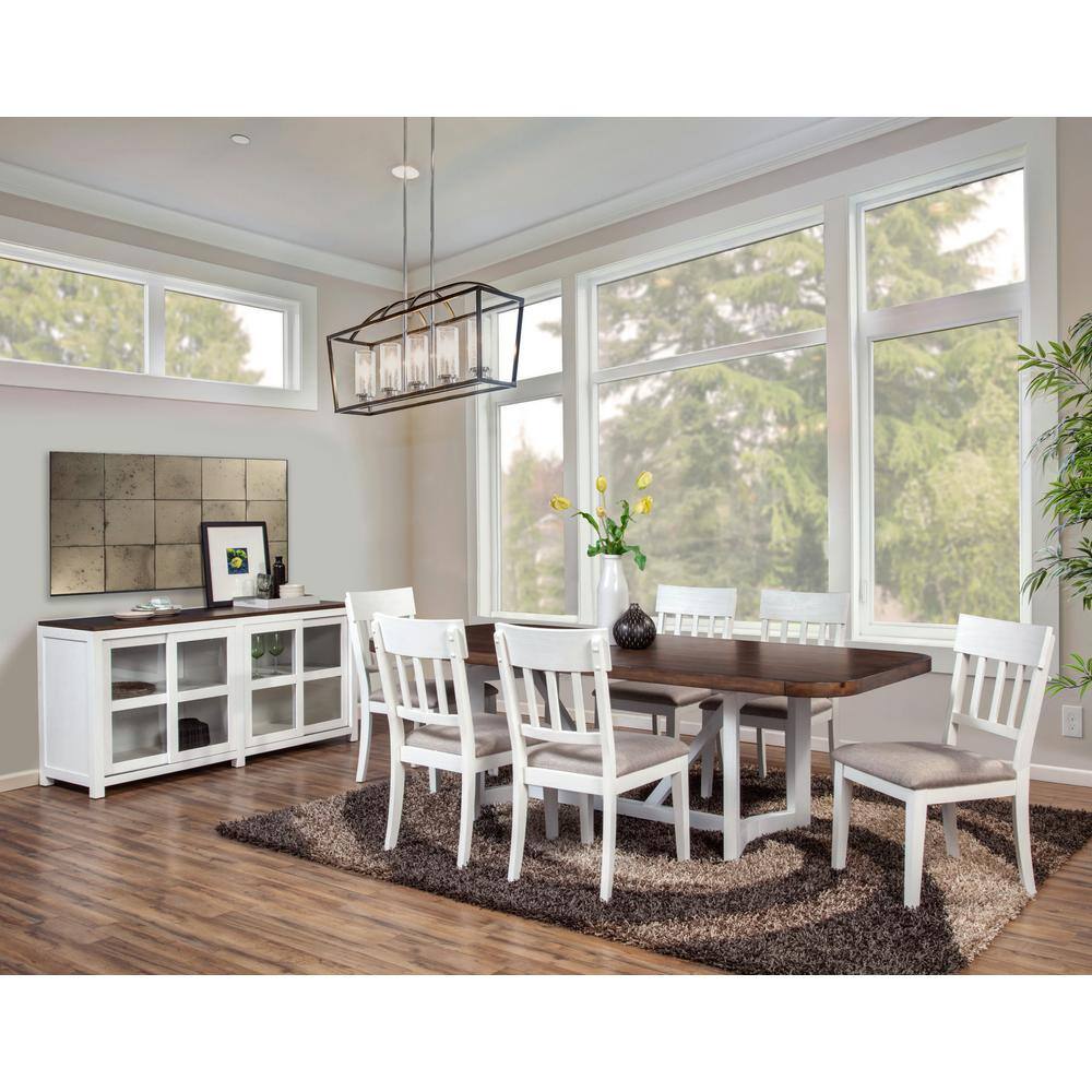 Alpine Furniture Donham Side Chair, (Set of 2) Mystic White 3737WHT-02 ...