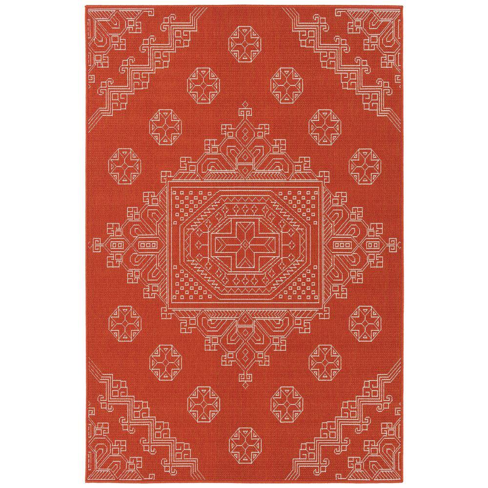 Kaleen Sunice Collection Tangerine 7'2" x 10'5" Rectangle Residential ...