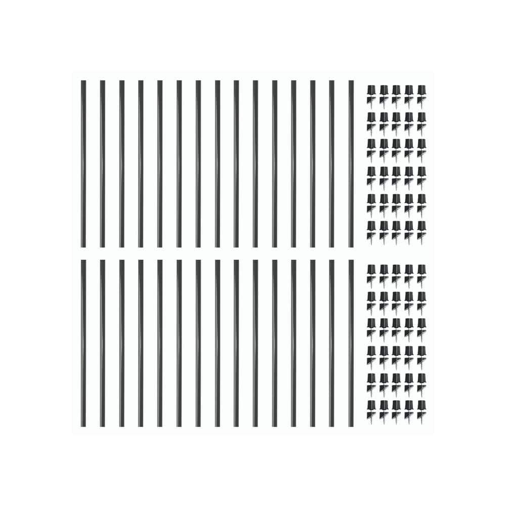 NUVO IRON 3/4 in. x 3/4 in. x 26 in. Galvanized Steel Round Baluster ...