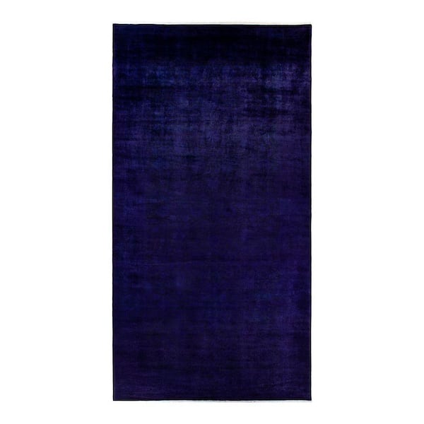 Chloe & Olivia Home Overdyed Purple 12 ft. x 18 ft. Solid Wool Indoor ...