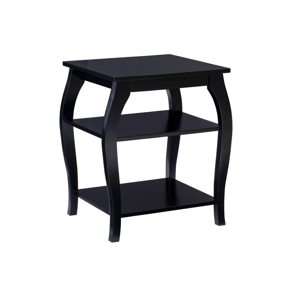 Reviews for Linon Home Decor Patsy 20 in. Black Rectangle Wood End ...