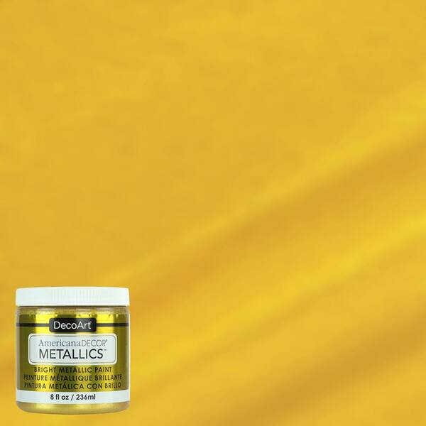 Americana Decor 8 oz. Metallic 24K Gold Paint ADMTL04-98 - The Home Depot