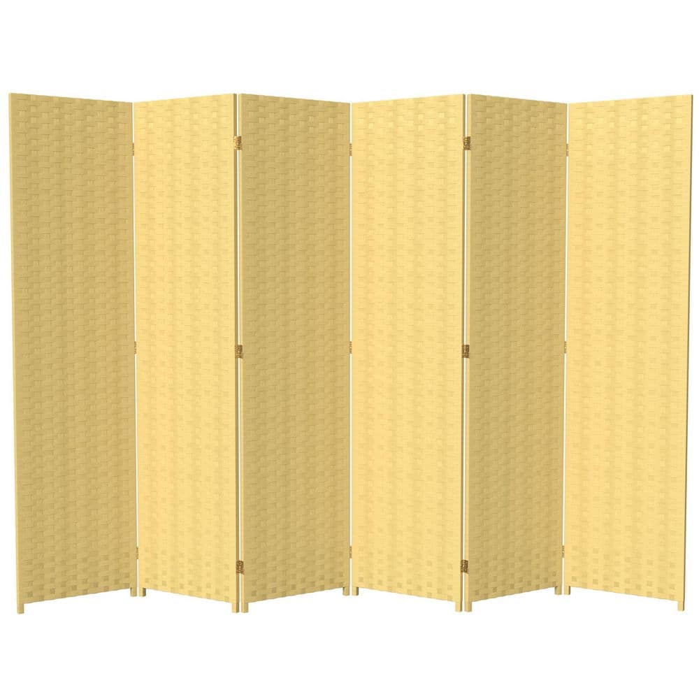RED LANTERN 6 ft. Dark Beige 6-Panel Room Divider SSFIBER-6P-DBG - The ...