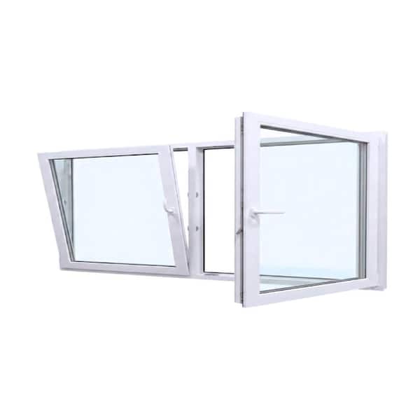 Avora Doors and Windows 72 in. x 36 in. Elite Euro White Exterior/White ...