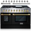 JANSKA Professional Series 48 in., 8-Burners, Freestanding, 6.7 cu. ft ...