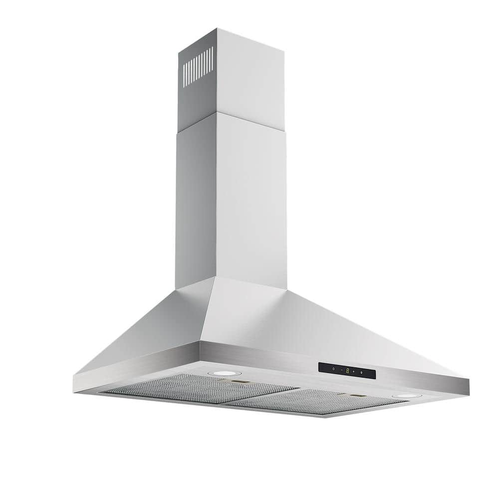 SIMZLIFE 30 in. 450 CFM Kitchen Wall Mount Range Hood with 2W LED Light ...