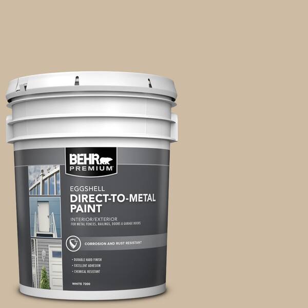BEHR PREMIUM 5 gal. #710C-3 Gobi Desert Eggshell Direct to Metal ...