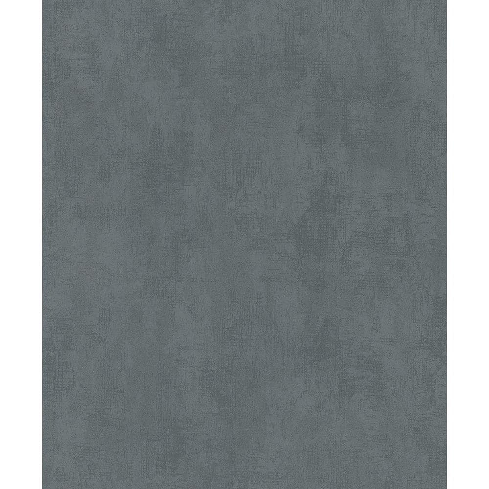 Distressed Plaster Effect Black Metallic Finish Vinyl on Non-Woven Non ...