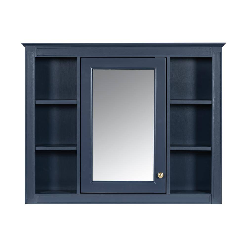 Eoviamne 35 in. W x 27.5 in. H Rectangular MDF Wall Mounted Medicine ...
