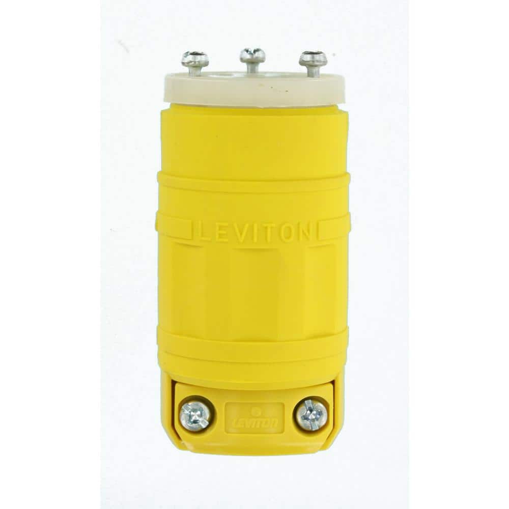 Leviton 20 Amp 250-Volt Dustguard Industrial Grade Grounding Connector ...