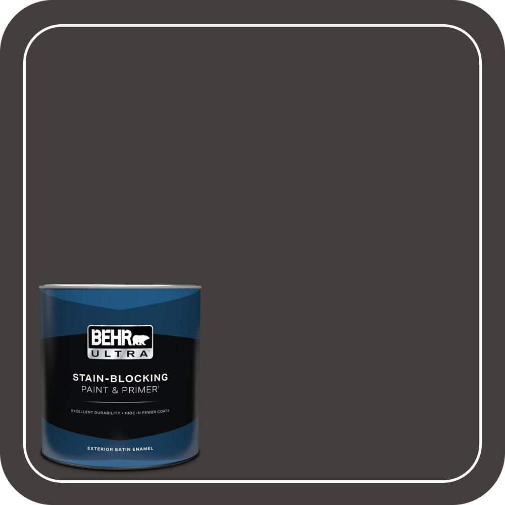 BEHR ULTRA 1 qt. #MQ1-35 Off Broadway Satin Enamel Exterior Paint ...