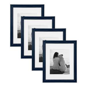 DesignOvation Kieva 11 in. x 14 in. matted to 8 in. x 10 in. Navy Blue ...