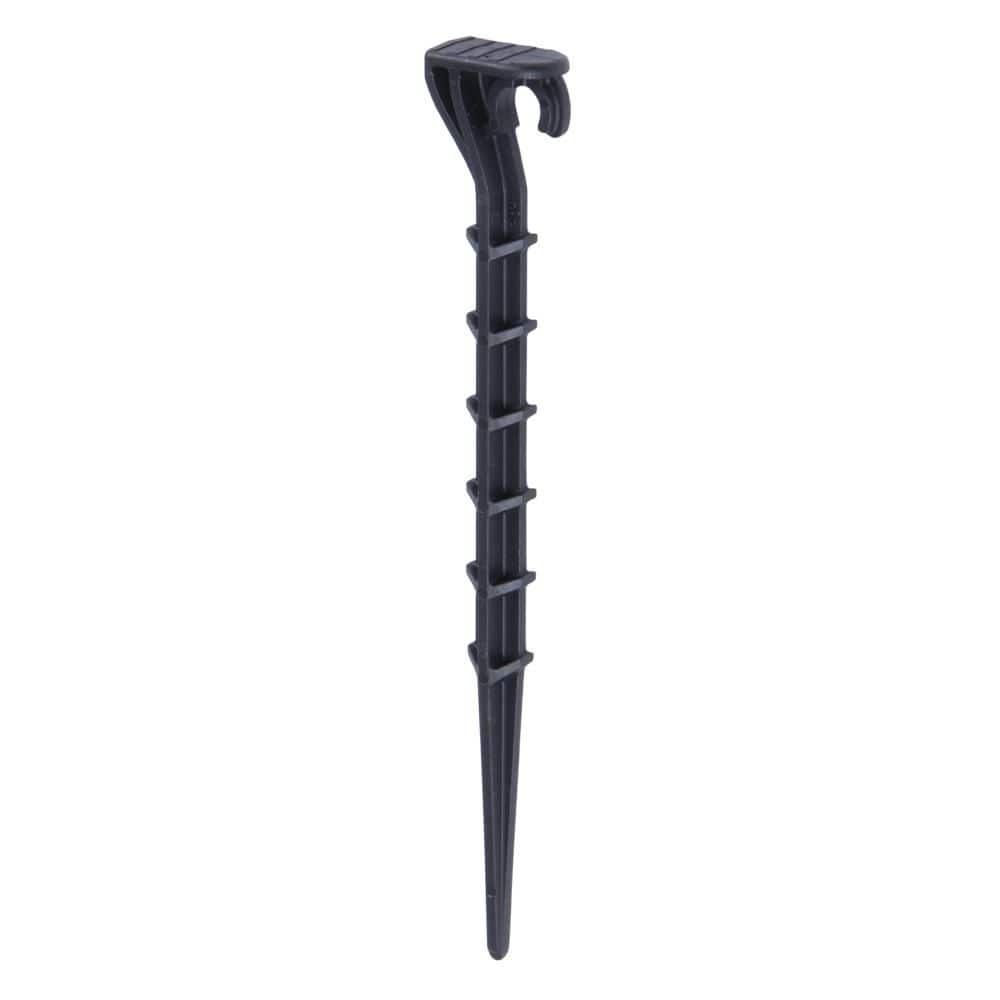 DIG 1/4 in. Heavy Duty Stake, Plastic, Black, 10 Pack P31B - The Home Depot