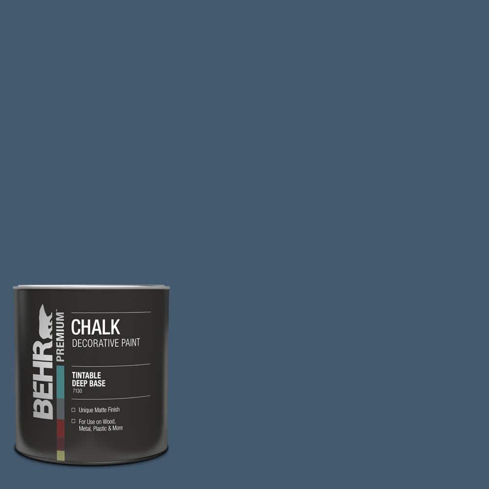 BEHR PREMIUM 1 qt. #S500-7 Infinite Deep Sea Interior Chalk Decorative ...
