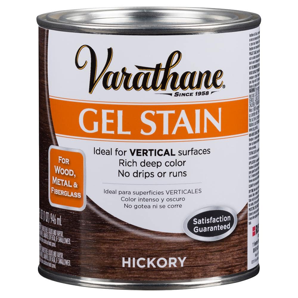 Varathane 1 Quart Hickory Semi-Transparent Interior Wood Gel Stain (2 ...