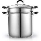 Cook N Home 12 Qt. 4-Piece Stainless Steel Pasta Cooker Steamer ...