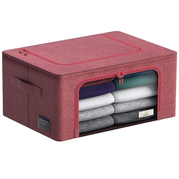 Sorbus Storage Bins, Organizers with Metal Frame, Handles, and Window ...
