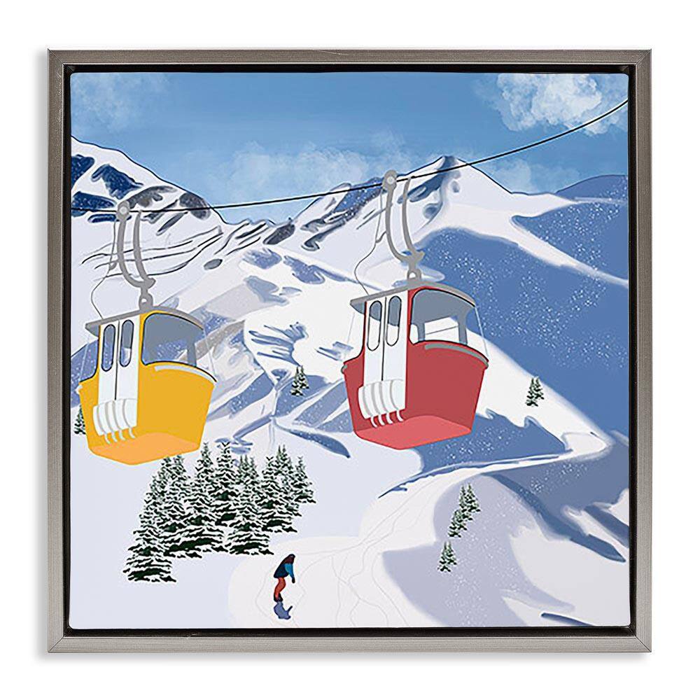 Stupell Industries Ski Lift over Vast Mountain by Ashley Singleton Gray ...