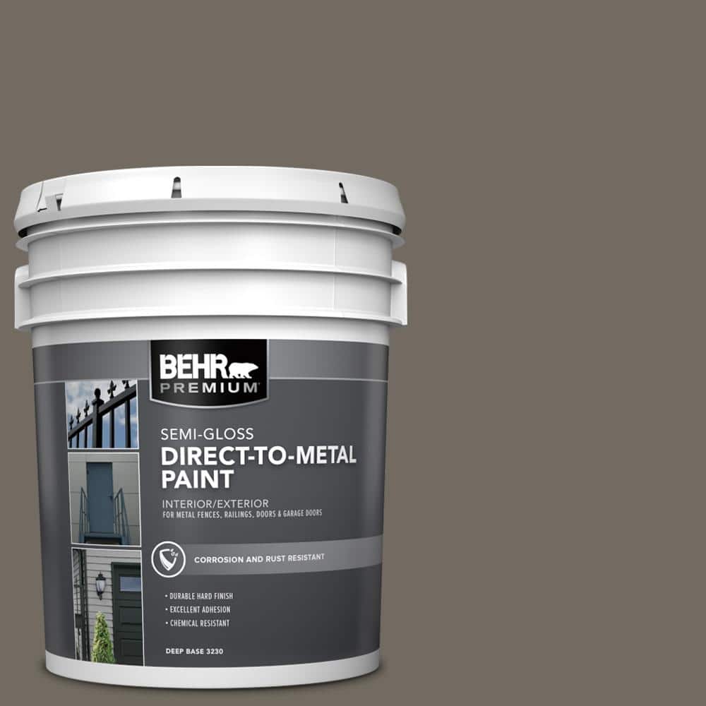 BEHR PREMIUM 5 gal. #PPU24-04 Burnished Pewter Semi-Gloss Direct to ...