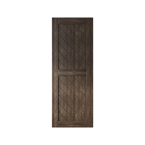 HOMACER XT2 30 in. x 80 in. C-Panel Solid Core Ebony Slanted Stripe ...