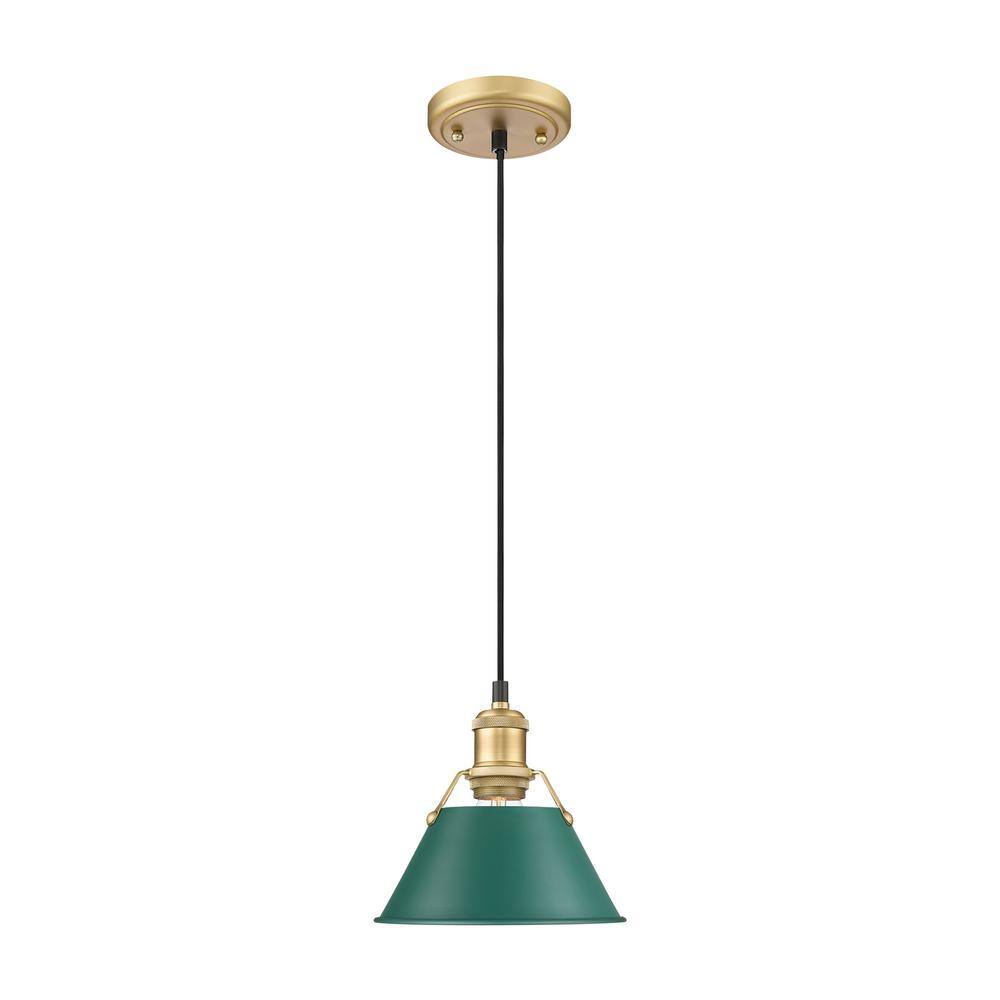 Golden Lighting Orwell 100-Watt 1-Light Brushed Champagne Bronze Shaded ...