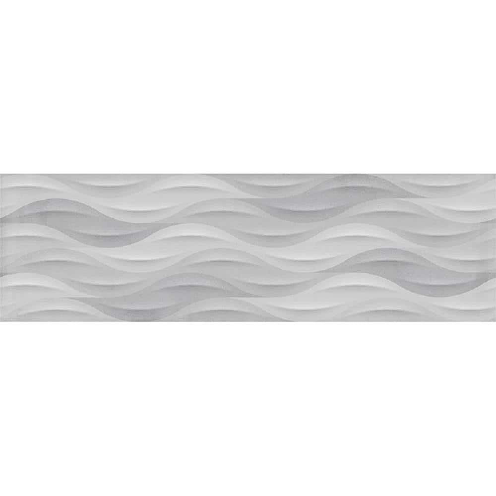 Apollo Tile Ripple Gray 6 in. x 6 in. Matte Ceramic Wall and Floor Deco ...