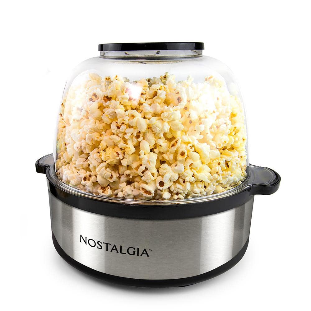 Nostalgia 750 W 192 oz Stainless Steel Stirring Popcorn Machine ...