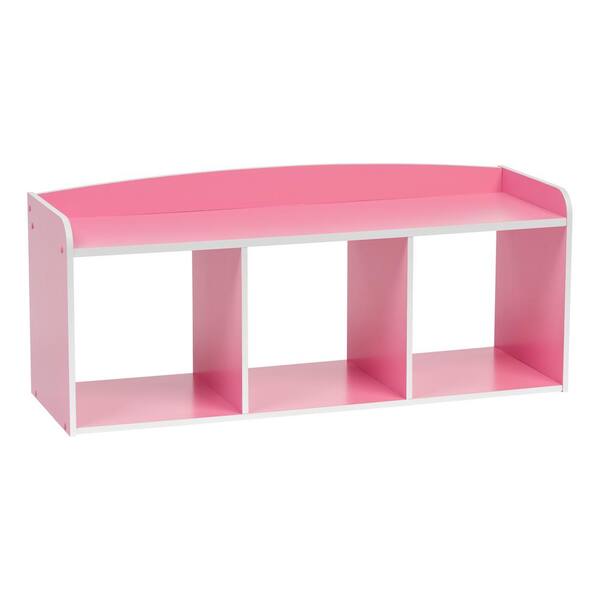 IRIS Kid's Pink Wooden Storage Bench-595907 - The Home Depot