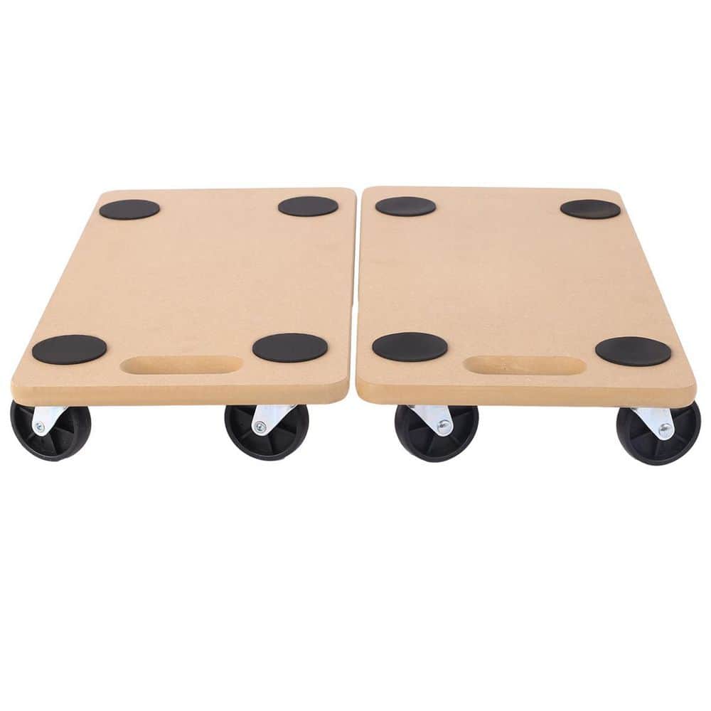 2-Pieces Furniture Moving Dolly, Heavy Duty Wood Rolling Mover with ...