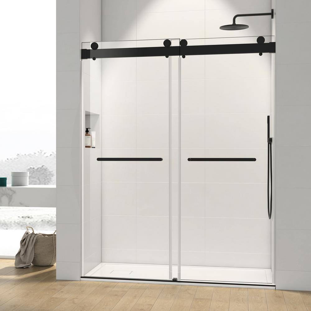 Staykiwi 72 in. W x 76 in. H Double Sliding Frameless Shower Door in ...